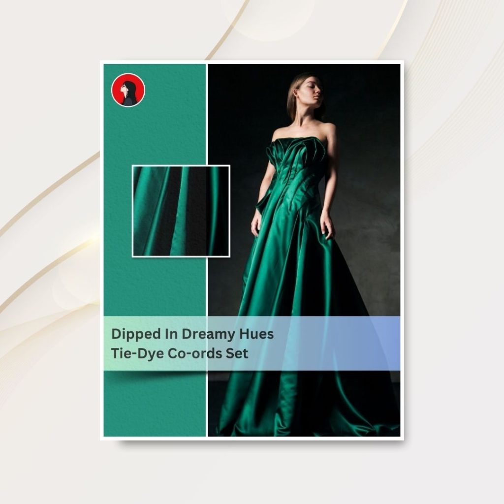Green Satin Gown Fashion Template – Design with Niki