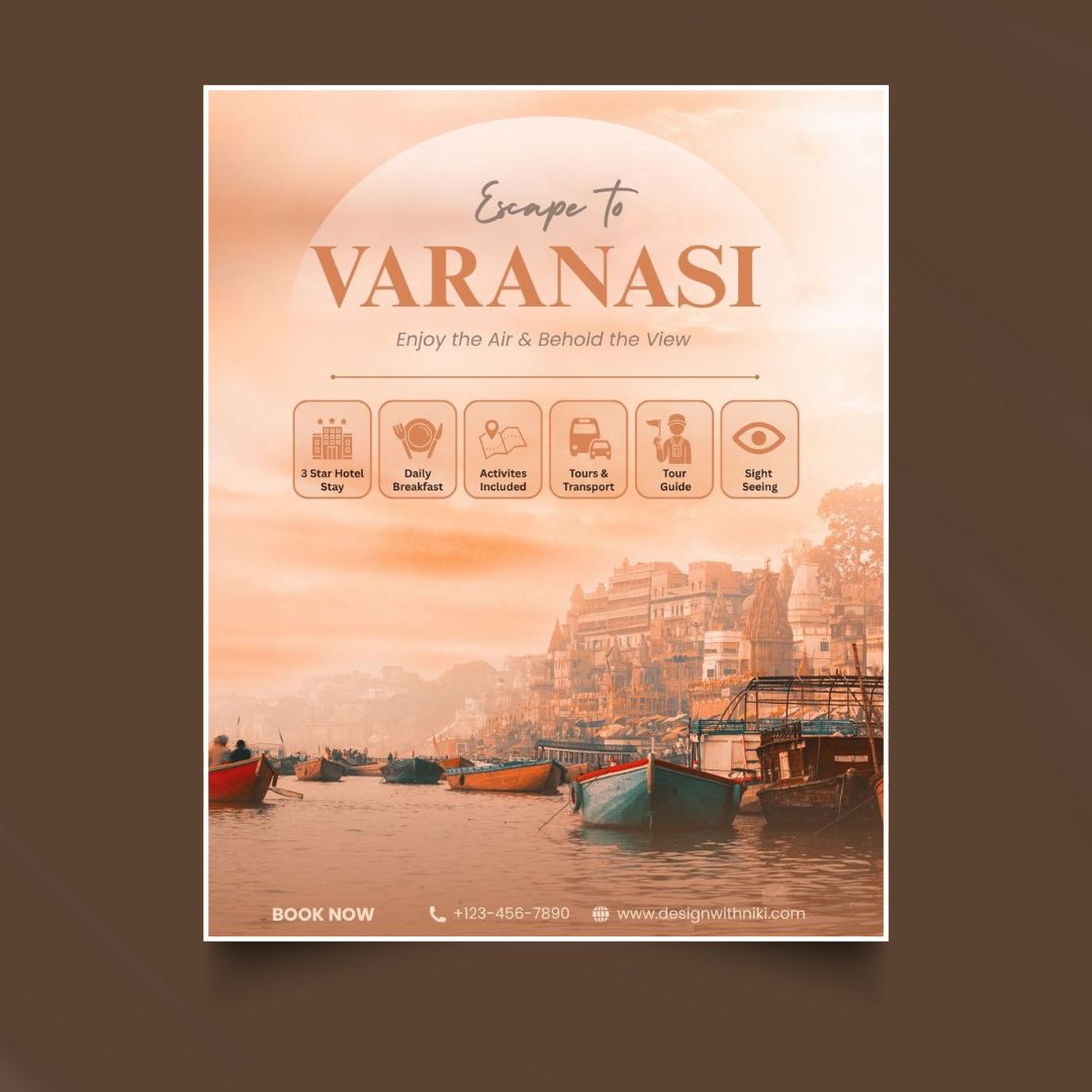 Template for Varanasi Tour Flyer – Design with Niki