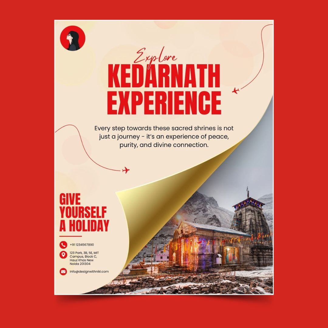 Free Kedarnath Yatra Poster Template – Design with Niki