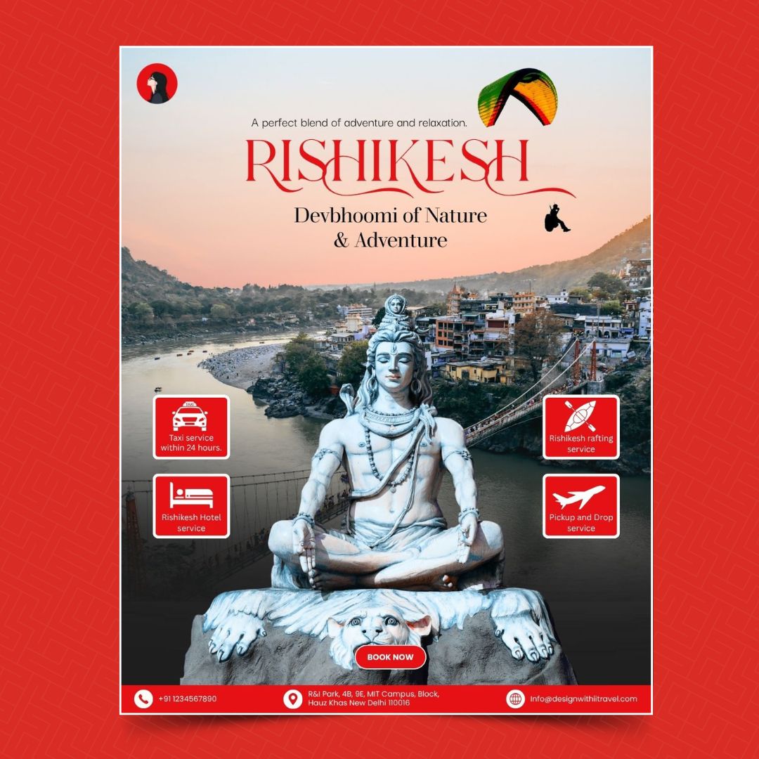 Rishikesh Adventure Canva Template for Travel Creators – Design with Niki